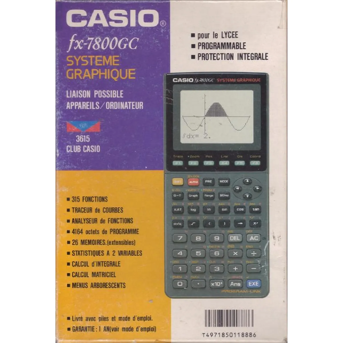 Calculette Casio Fx-7800GC - DEALiCASH